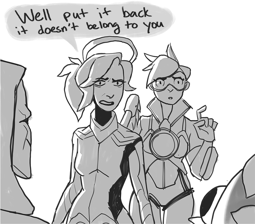 Click To Expand - Overwatch Junkrat X Mercy (900x750), Png Download