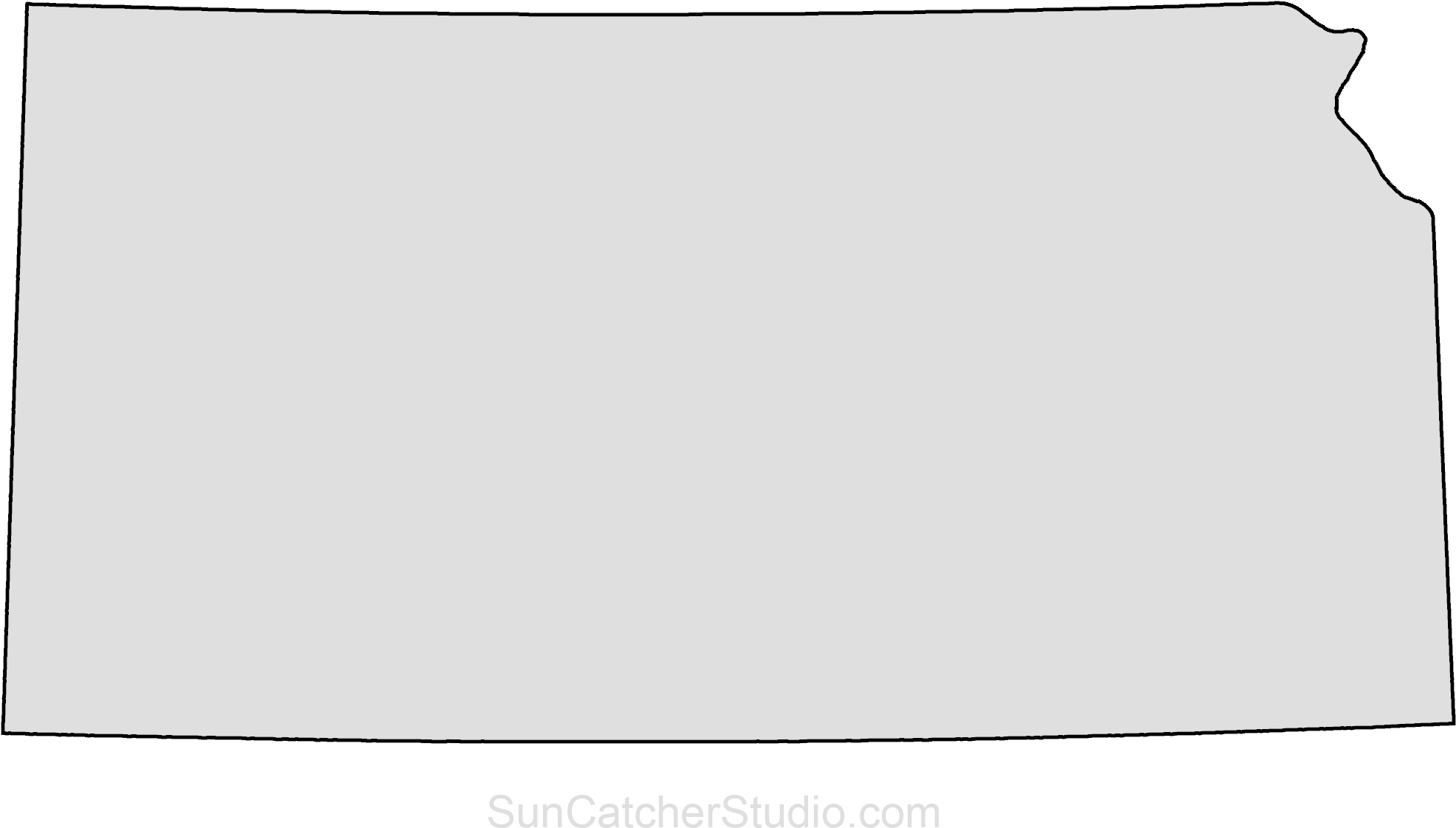 Download Kansas Map Outline Png Shape State Stencil Clip Art ...