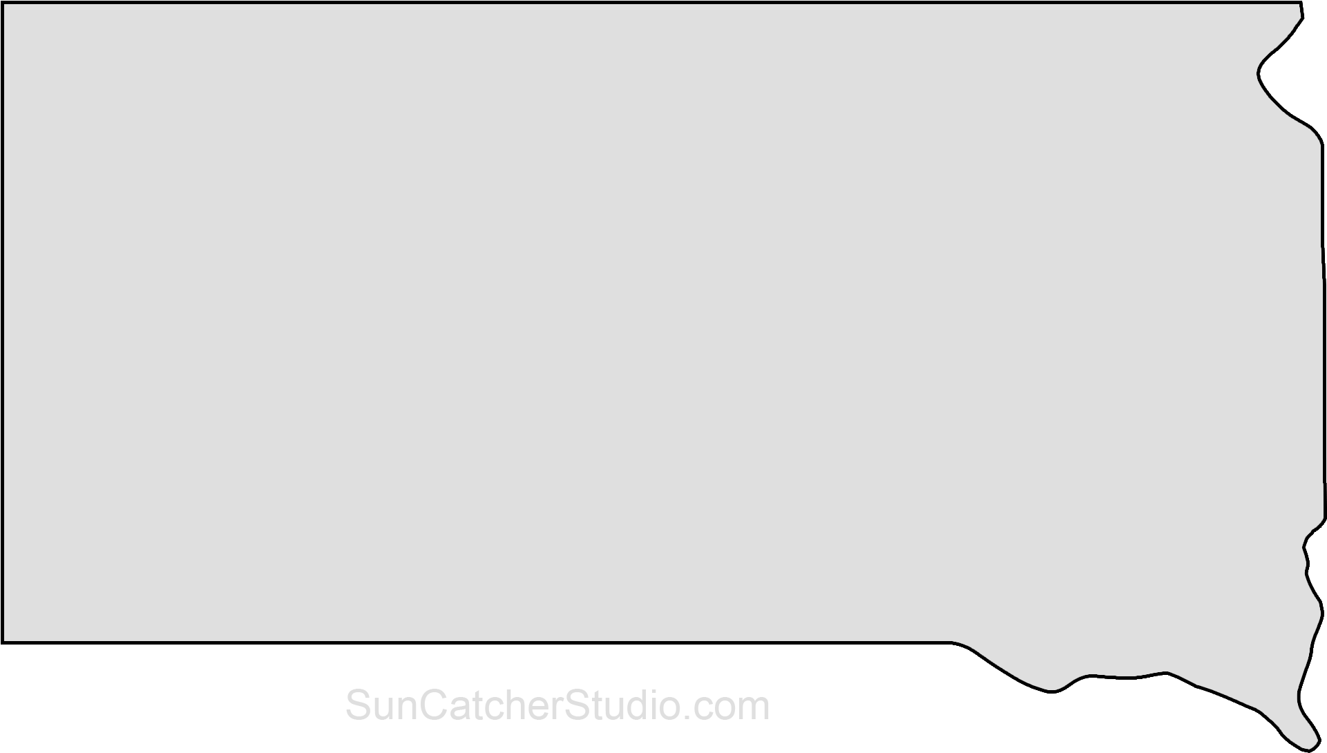 Download South Dakota Map Outline Png Shape State Stencil Clip ...