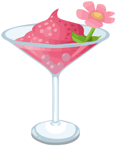 Pink Cocktail Vector (425x500), Png Download
