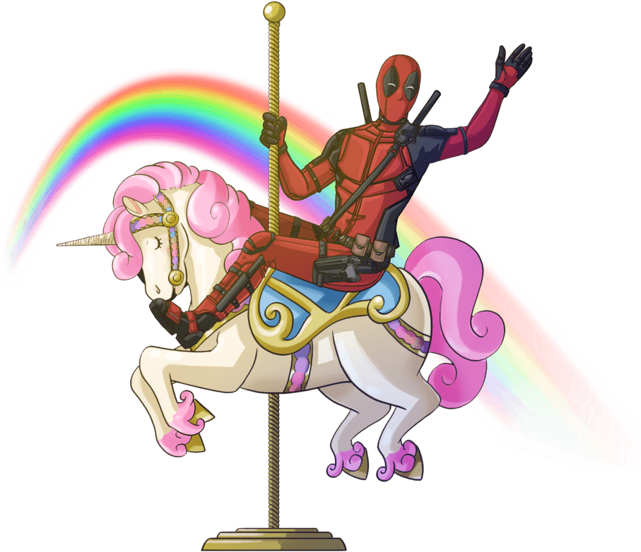 Download Deadpool Riding Unicorn Clipart | Transparent PNG Download ...
