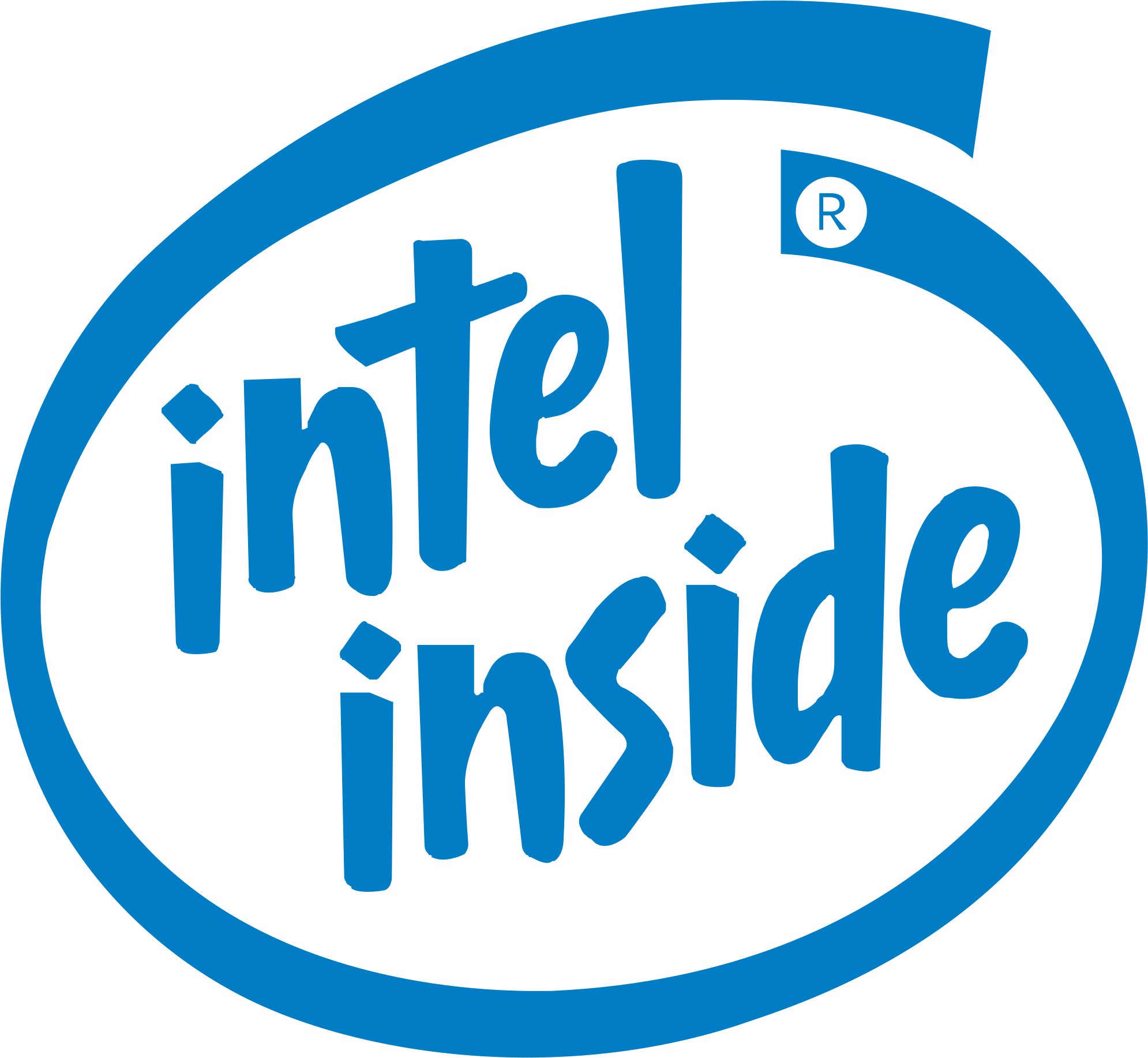 Open - Intel Logo 2005 (2000x1846), Png Download