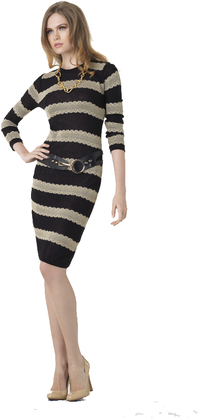 Striped Dress Transparent Background - Fashion Model Transparent ...