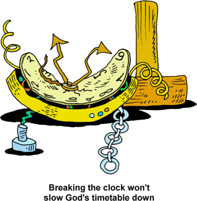 Pin Broken Clock Clipart - Cartoon Broken Clock Png (393x400), Png Download