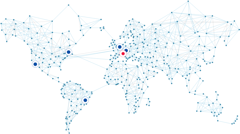 Worldwide Locations - Diagram (777x433), Png Download