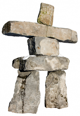 Build An Inukshuk (340x489), Png Download