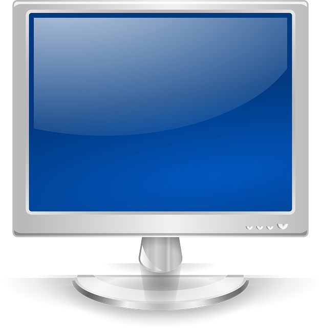 Download Monitor-296439 - Monitor Con Pantalla Azul | Transparent PNG ...