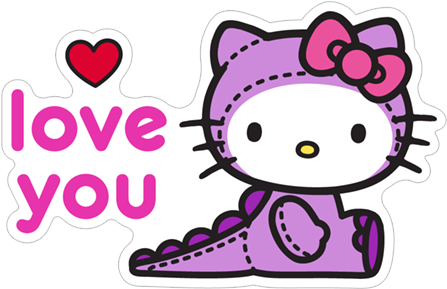 Love You Cute Feeling Hear Ily Kawaii - Hello Kitty Stickers Book ...