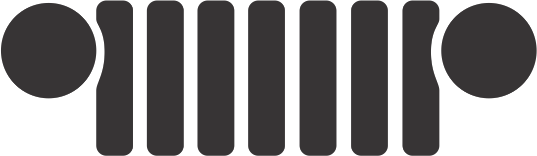 Jeep Wrangler Jl Front Grill - Jeep (1291x502), Png Download