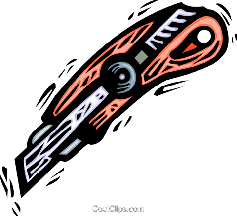 Exacto Knife Royalty Free Vector Clip Art Illustration - Illustration ...