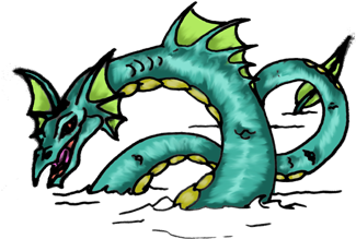 Water Monster Png - Sea Monster Rpg Maker (394x320), Png Download
