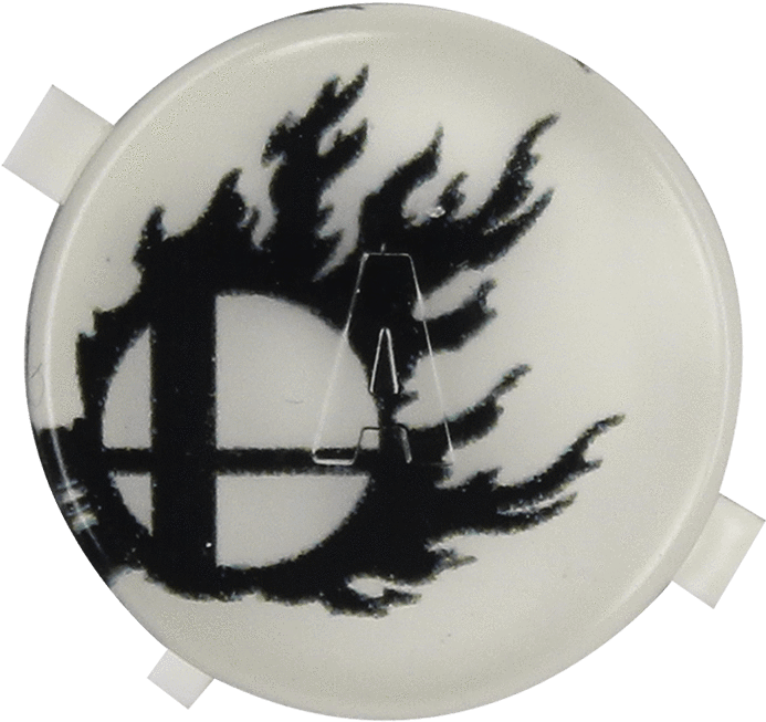 Gamecube Preloaded A Buttons - Smash Bros Flaming Logo (720x720), Png ...