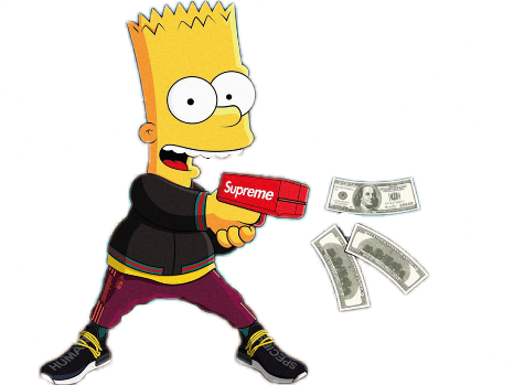 Download Bart Simpson Rich Homer - Bart Simpson Supreme | Transparent ...