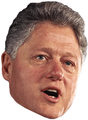 Sideview Bill Clinton - Bill Clinton Head Transparent (400x400), Png ...