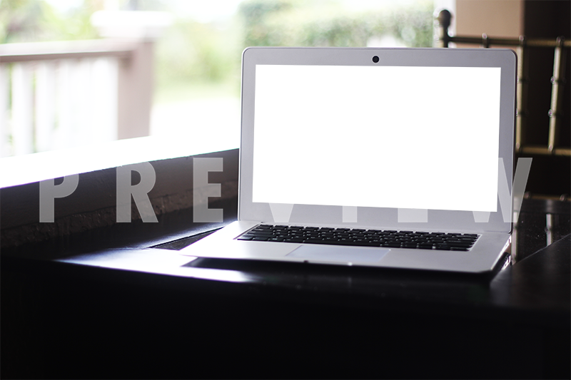 White Laptop Mockup Of A Windows Computer Being Used - Netbook (800x533 ...