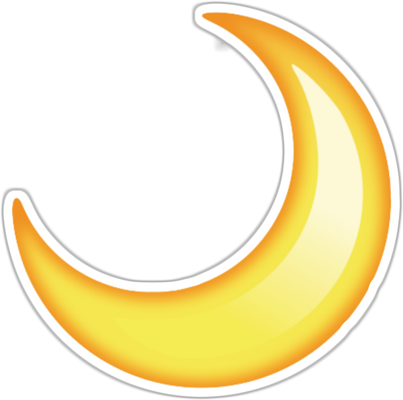 Sticker Transparent Moon Png Library Stock - Half Moon Emoji ...