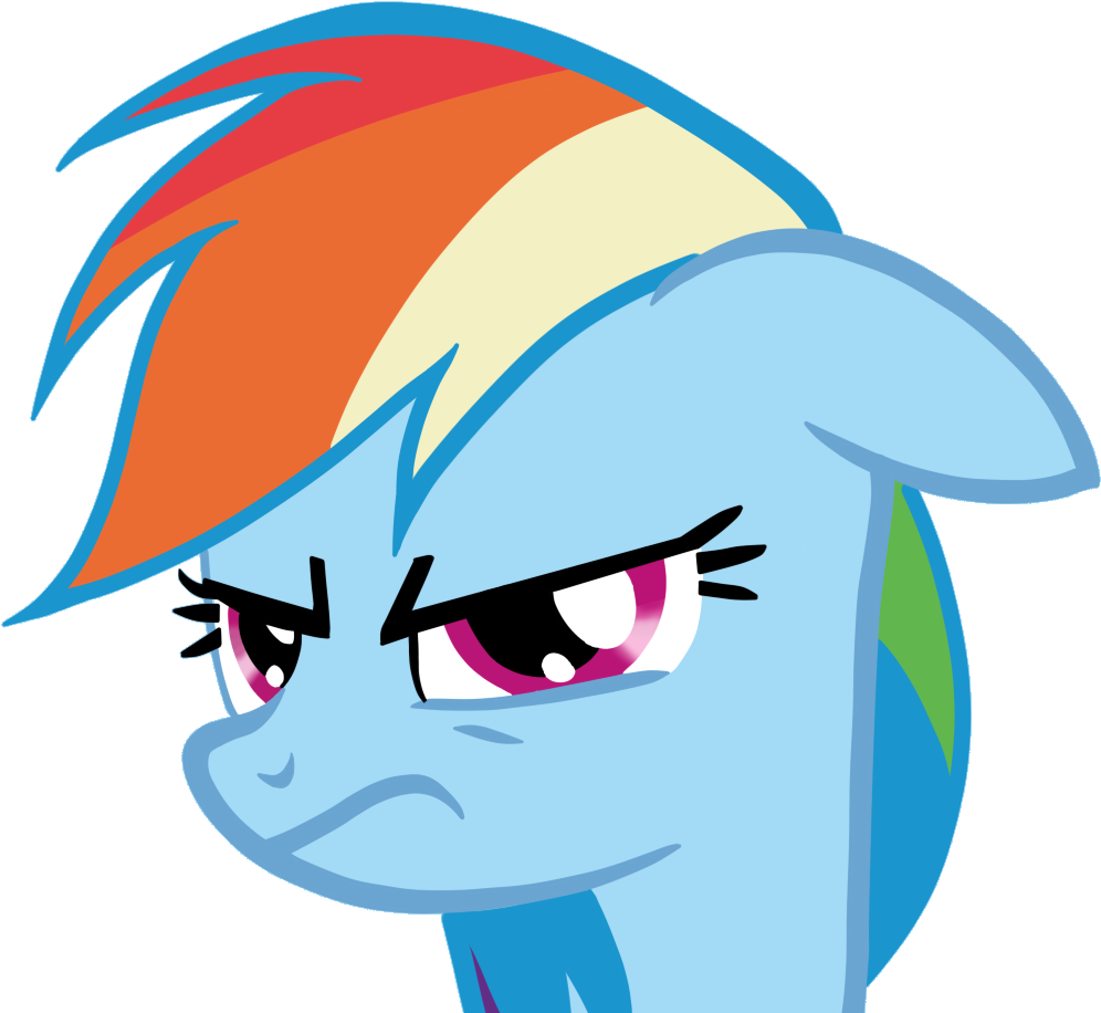 Rainbow Dash Face Angry