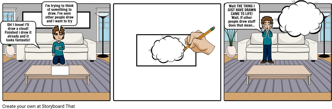 The Magic Cloud - Cartoon (1164x385), Png Download