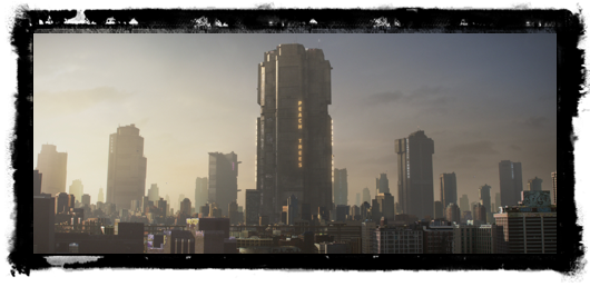 Futuristic Tower Block - Mega City One Peach Trees Judge Dredd 2012 ...