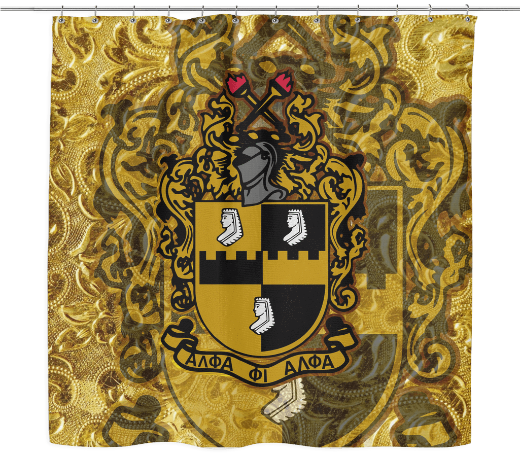 Alpha Phi Alpha Shower Curtain - Alpha Phi Alpha Wood Bead Tiki Shield ...