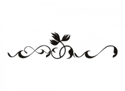 Decorative Straight Line - Floral Line Transparent Background (440x320 ...