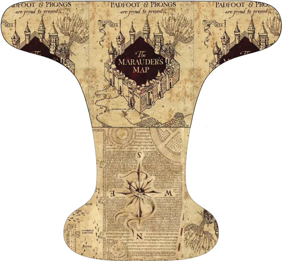 Marauder's Map Repeat - Marauder's Map (1024x1024), Png Download