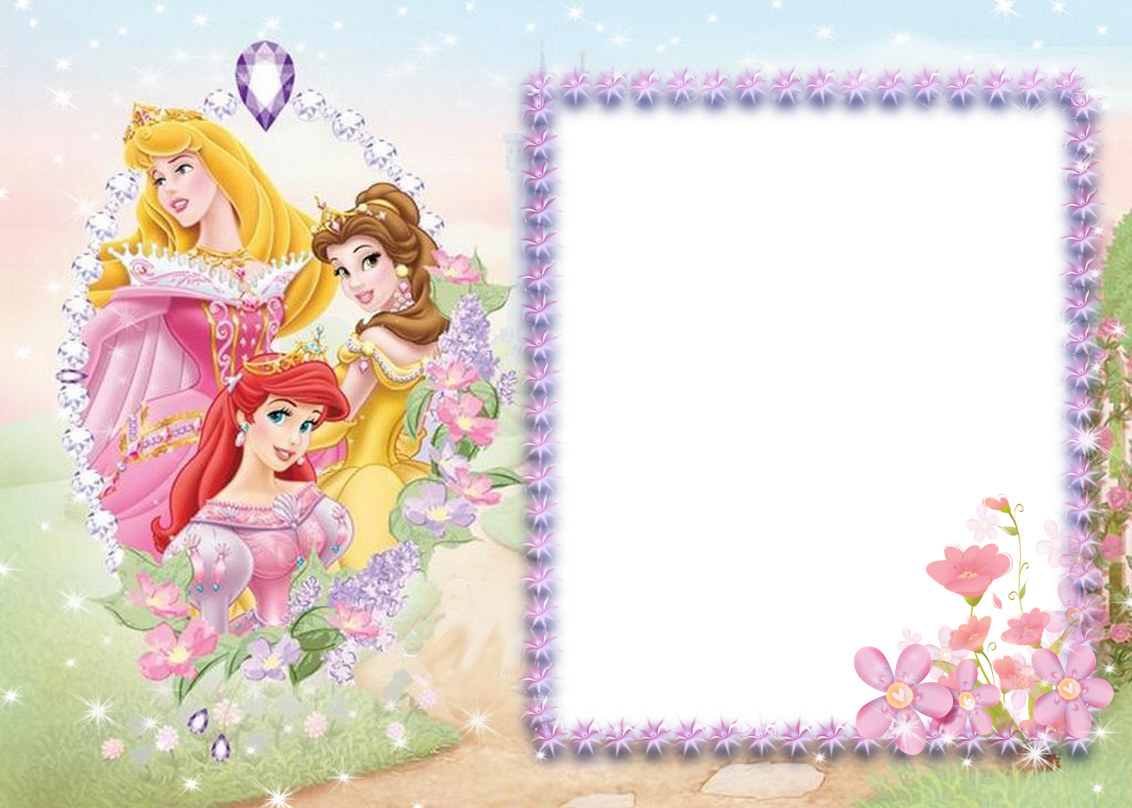 Download Molduras Princesas - Disney Princess Photo Frame Photoshop | Transparent PNG Download ...