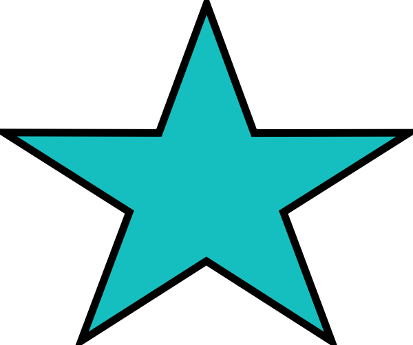Download Teal Star Clip Art At Clkercom Vector Online Royalty - Teal Star Clipart | Transparent ...