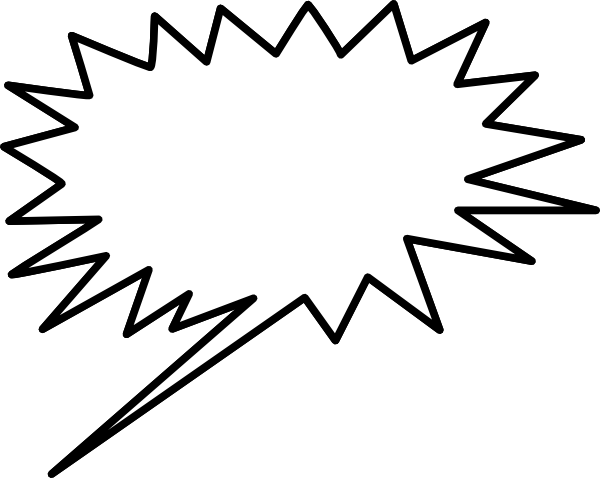 Balão De Grito Png (600x478), Png Download