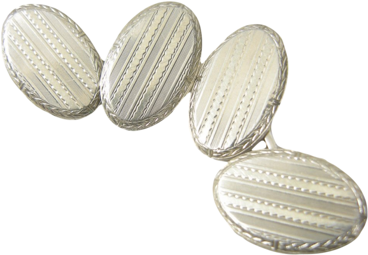 Download Kohn 10k White Gold Oval Double-sided Men's Cufflinks - Gold ...