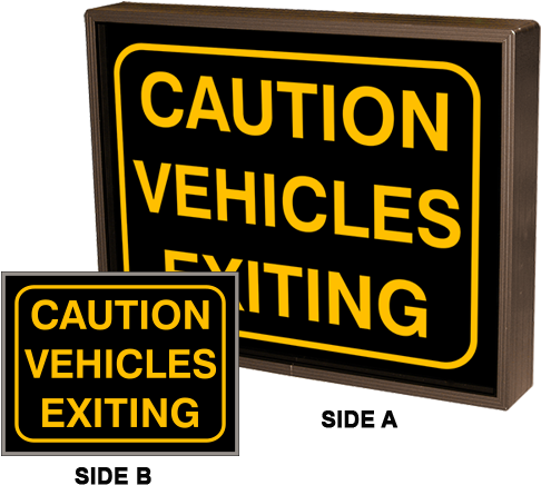 Download Caution Vehicles Exiting W/border - Caution Vehicle Exiting ...