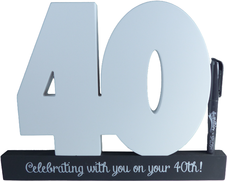 Download 40th Birthday Signature Block By Splosh - 40th Birthday ...