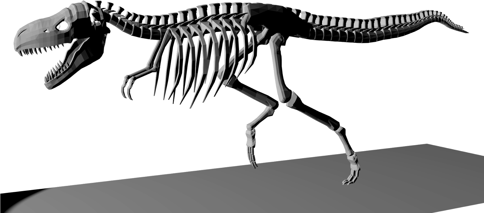T-rex Skeleton - Skeleton (1600x900), Png Download