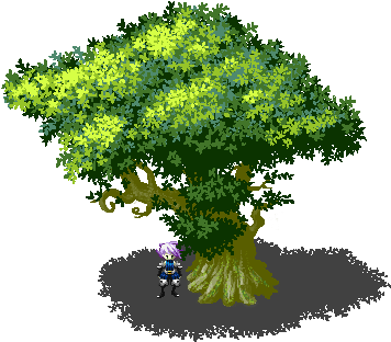 Pixel Tree By Poch4n - Pixel Tree Png (377x339), Png Download