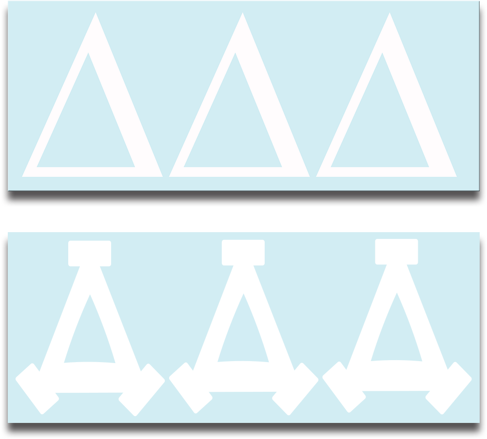 Vinyl Car Decal - Triangle (1500x1500), Png Download