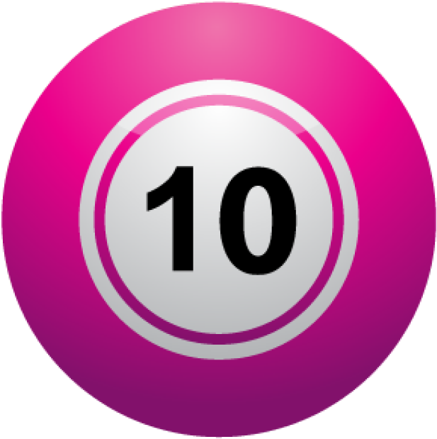 Number 10 Clipart - Number 10 Lottery Ball (640x640), Png Download