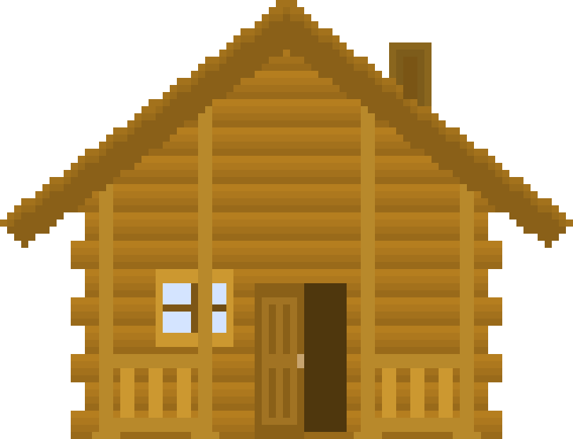 Log Cabin - Log Cabin Pixel Art (810x620), Png Download