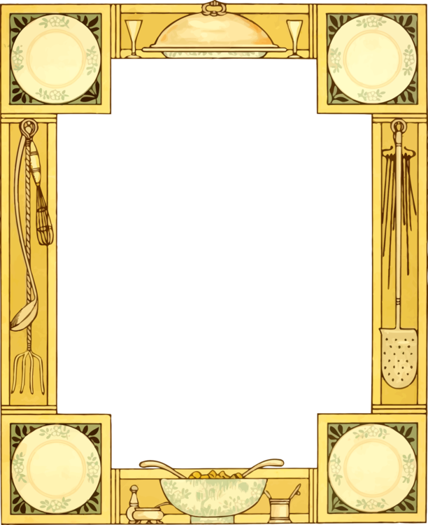 Download Picture Frames Kitchen Cartoon Tableware Mirror - Kitchen ...