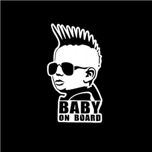 Mohawk Baby On Board - Super Keren (700x525), Png Download