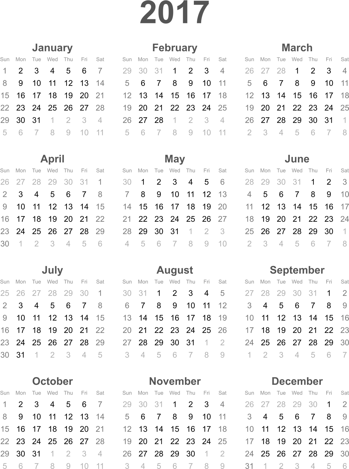 Calendar 2017 - 2019 At A Glance Calendar (1500x2017), Png Download