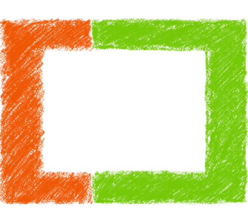 Your Photo Photo Frame - Moldura Laranja E Azul (500x450), Png Download