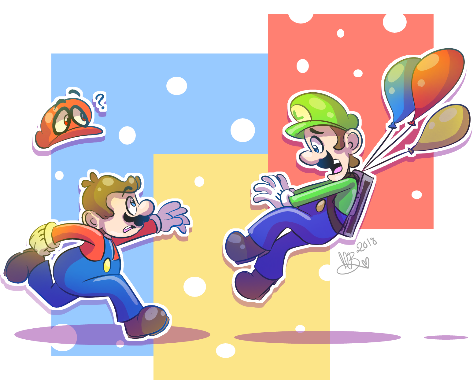 Save Him Omg - Mario Series (1600x1345), Png Download