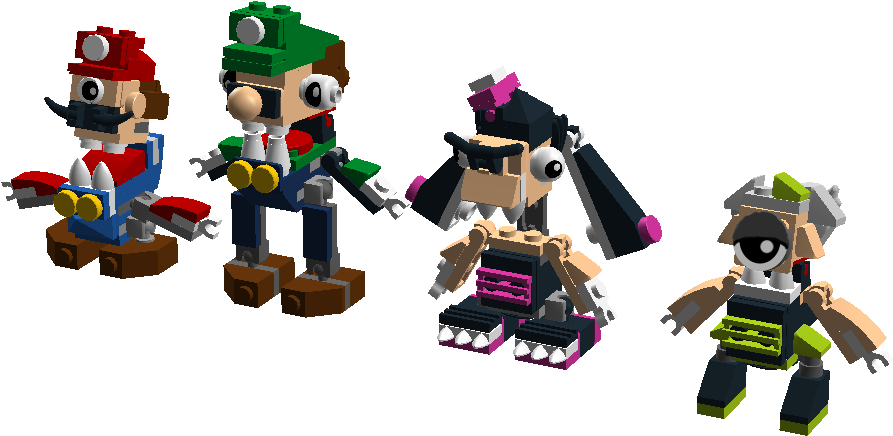 Download Some Nintendo Characters As Mixels - Cartoon | Transparent PNG ...