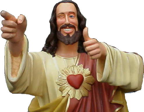 Jesus Clip - Happy Jesus (495x386), Png Download