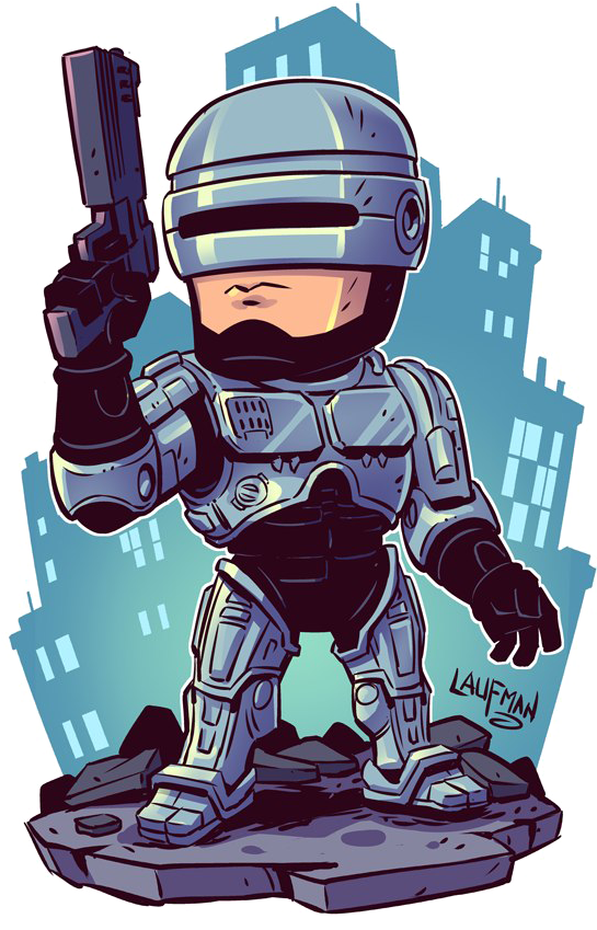 Robocop Png Transparent Image - Derek Laufman Predator Chibi (694x898 ...