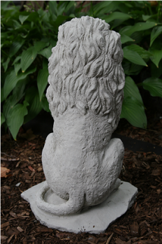 Lion Sitting From Back (500x500), Png Download