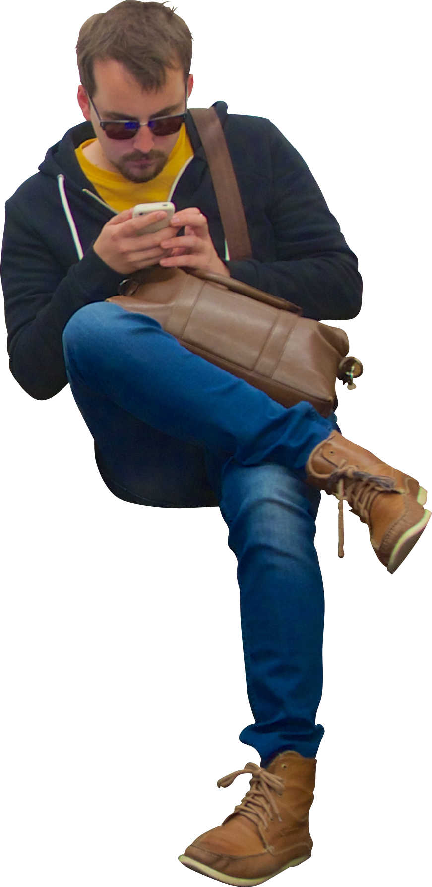 Persona Sentada Png (871x1786), Png Download