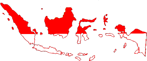 Selasa, 19 April - Indonesia Map With Flag (638x250), Png Download