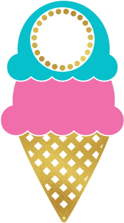 Download Summer Monogram Frame - Ice Cream Frame | Transparent PNG ...