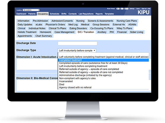 Download Easily Select The Discharge Type From The Drop Down - Kipu Emr ...